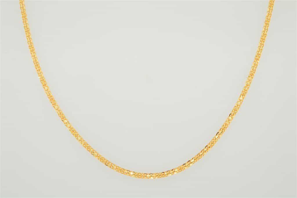 Solid 22k Gold Chain in White Gold or Rose Gold | OM Jewellers