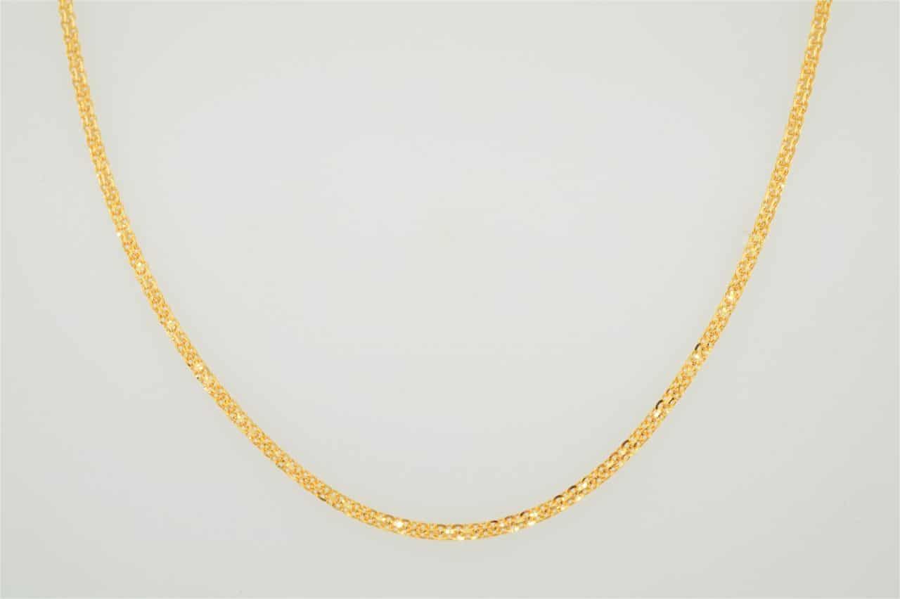 Solid 22k Gold Chain in White Gold or Rose Gold | OM Jewellers