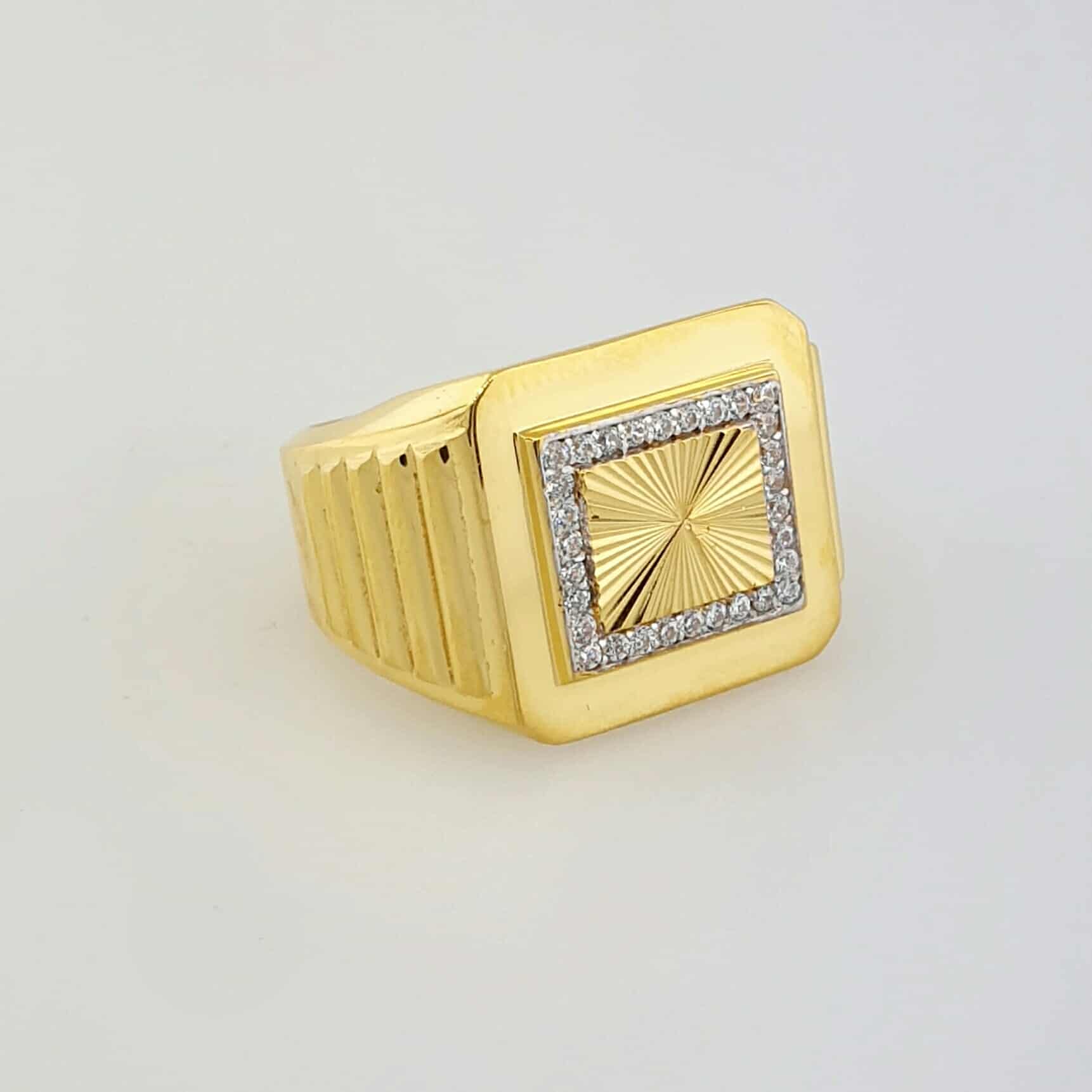 22k CZ Mens Fancy Ring | OM Jewellers